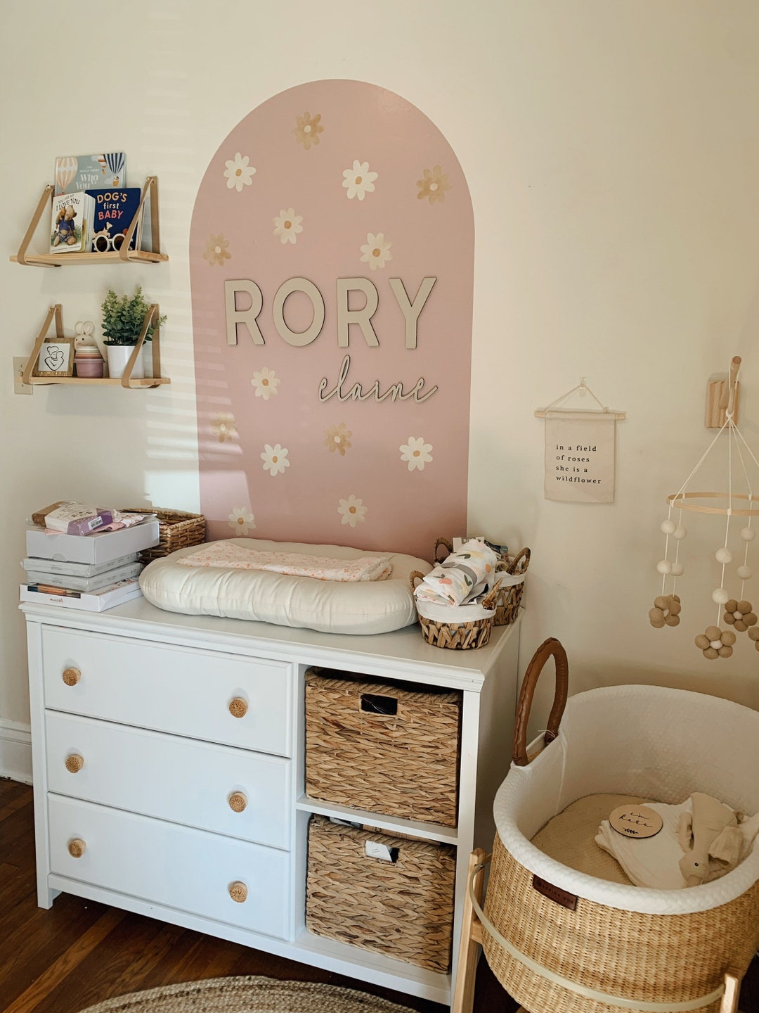 Big Nursery Name Sign for Girl Name Sign for Nursery Boy Custom Wood ...