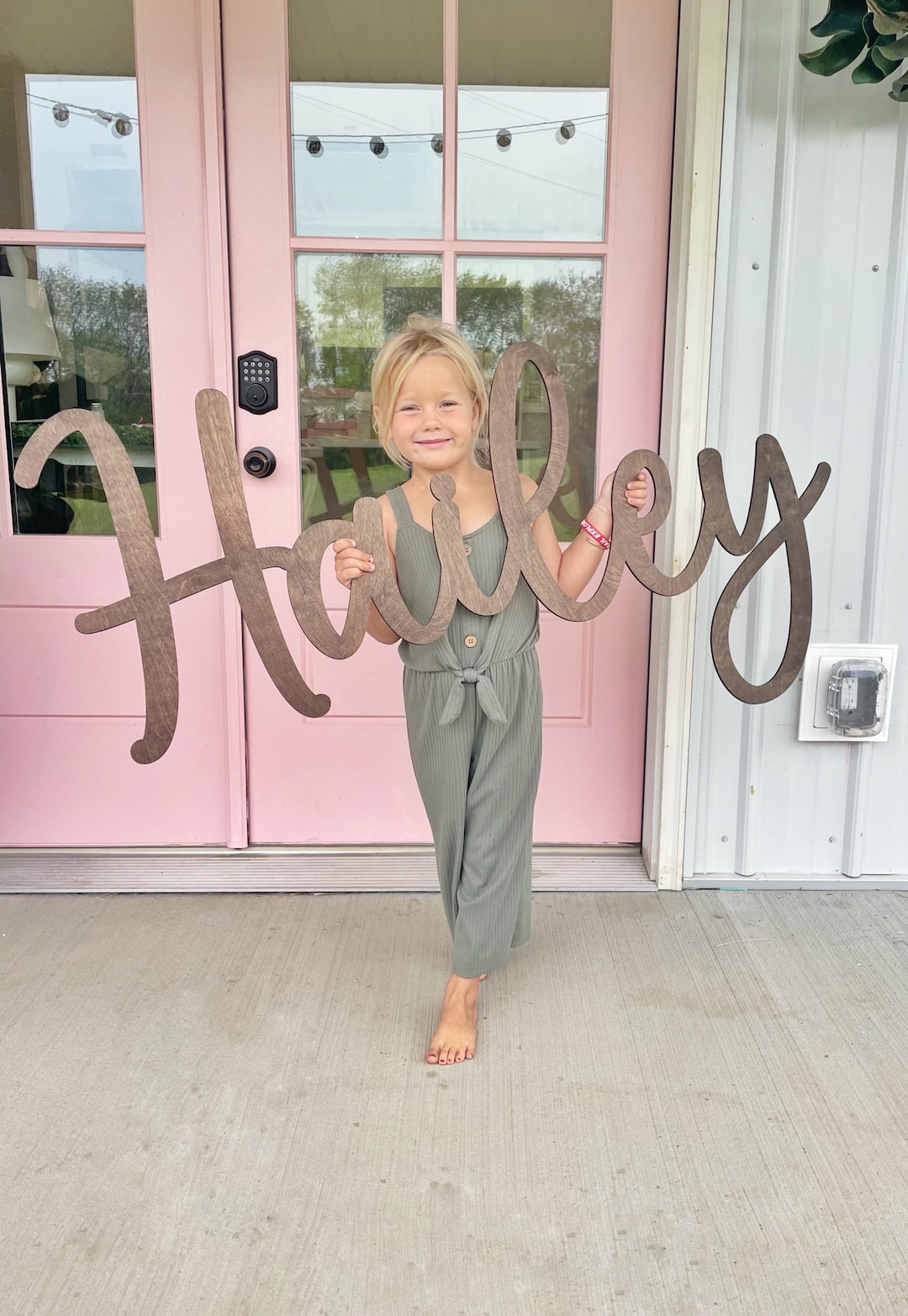 Custom Large Wooden Name Sign | Personalized Nursery Baby Name Sign - Etsy