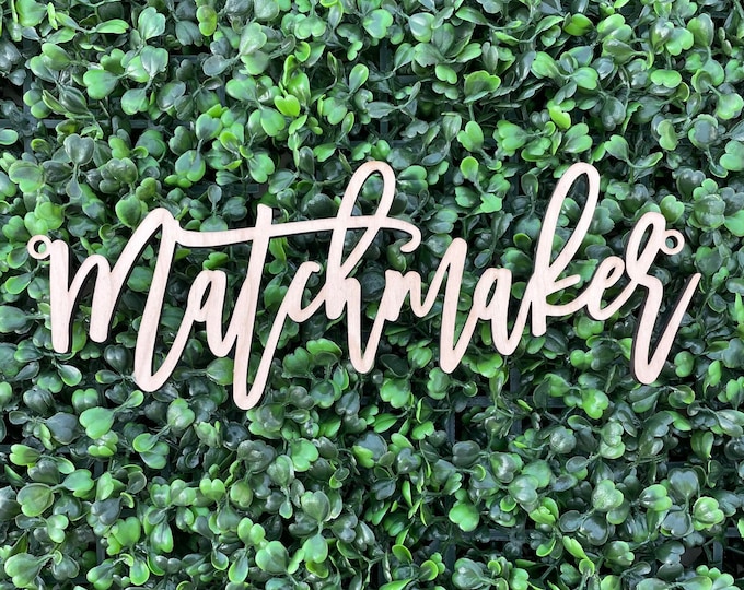 Matchmaker Chair Sign, Wedding Reception Photo Prop for Bride and Groom ...