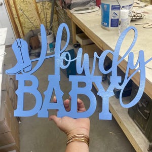 Howdy Baby Wooden Baby Shower Backdrop Sign: Cowboy/cowgirl Decor - Etsy