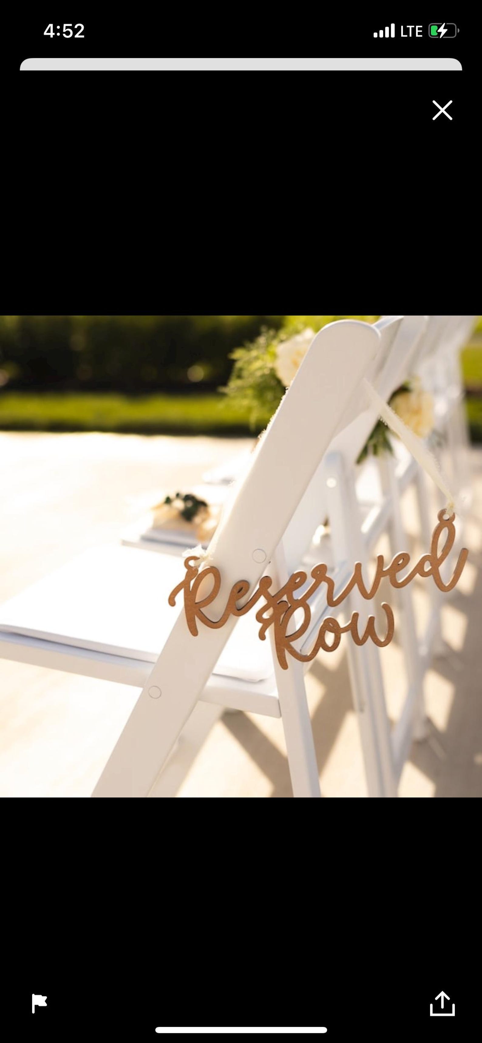 Reserved Row Wood Sign: Cursive Wedding Seating Tags (set of 2) - Etsy