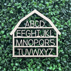 BARN Wooden Alphabet Sign • Farm Nursery Decor • playroom Sign • ABC ...