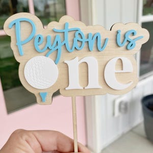 Golf First Birthday Cake Topper: Partee ONE - Etsy