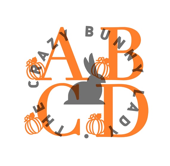 Pumpkin Fall ALPHABET SVG Engrave Cut Digital File - Etsy