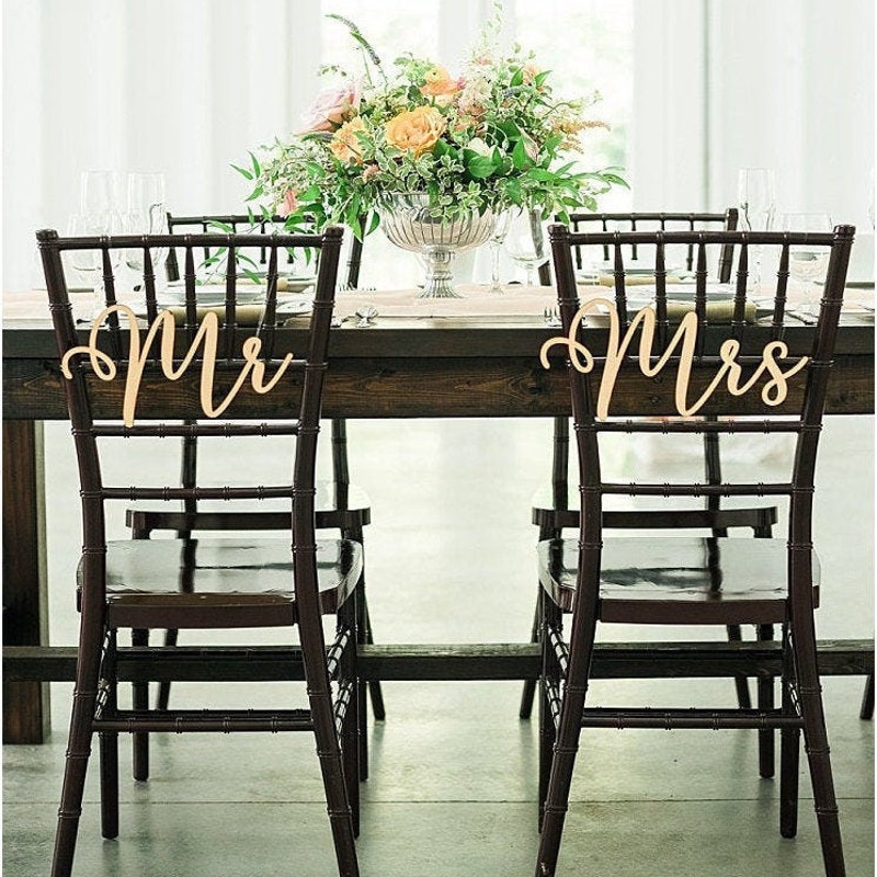 Mr Mrs Chair Signs - Etsy