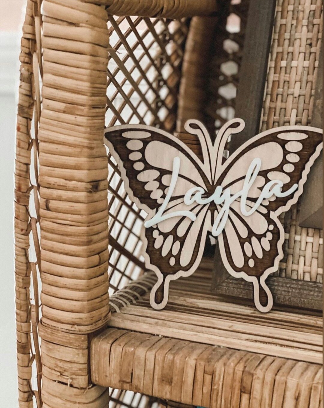 Butterfly Birth Announcement Name Circle - Etsy