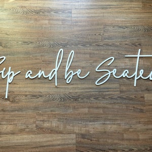 Birch Wood 'sip and Be Seated' Wedding Seating Chart Sign - Etsy