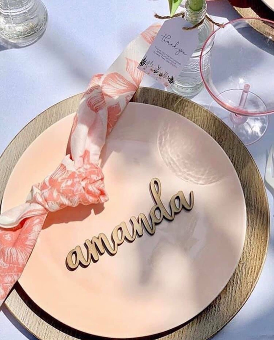 SET OF 10 Laser Cut Wooden Names I | Etsy