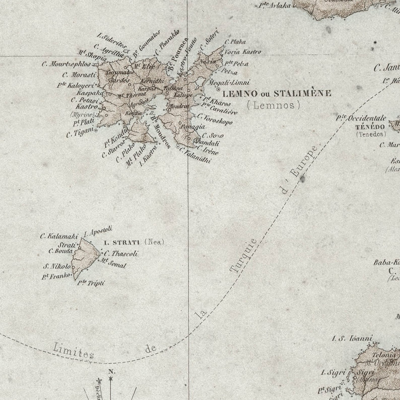 Aegean Sea Map Vintage Map of the Aegean Sea Vintage Wall - Etsy