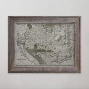 Washington D.C. Map, Vintage Map of Washington D.C., Vintage D.C. Map ...