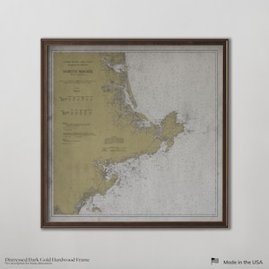 Cape Ann Massachusetts Map Print, North Shore Nautical Chart, Home ...