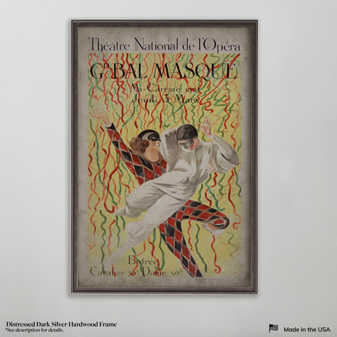 Theatre National De L'opera Vintage French Poster, Classic Opera ...