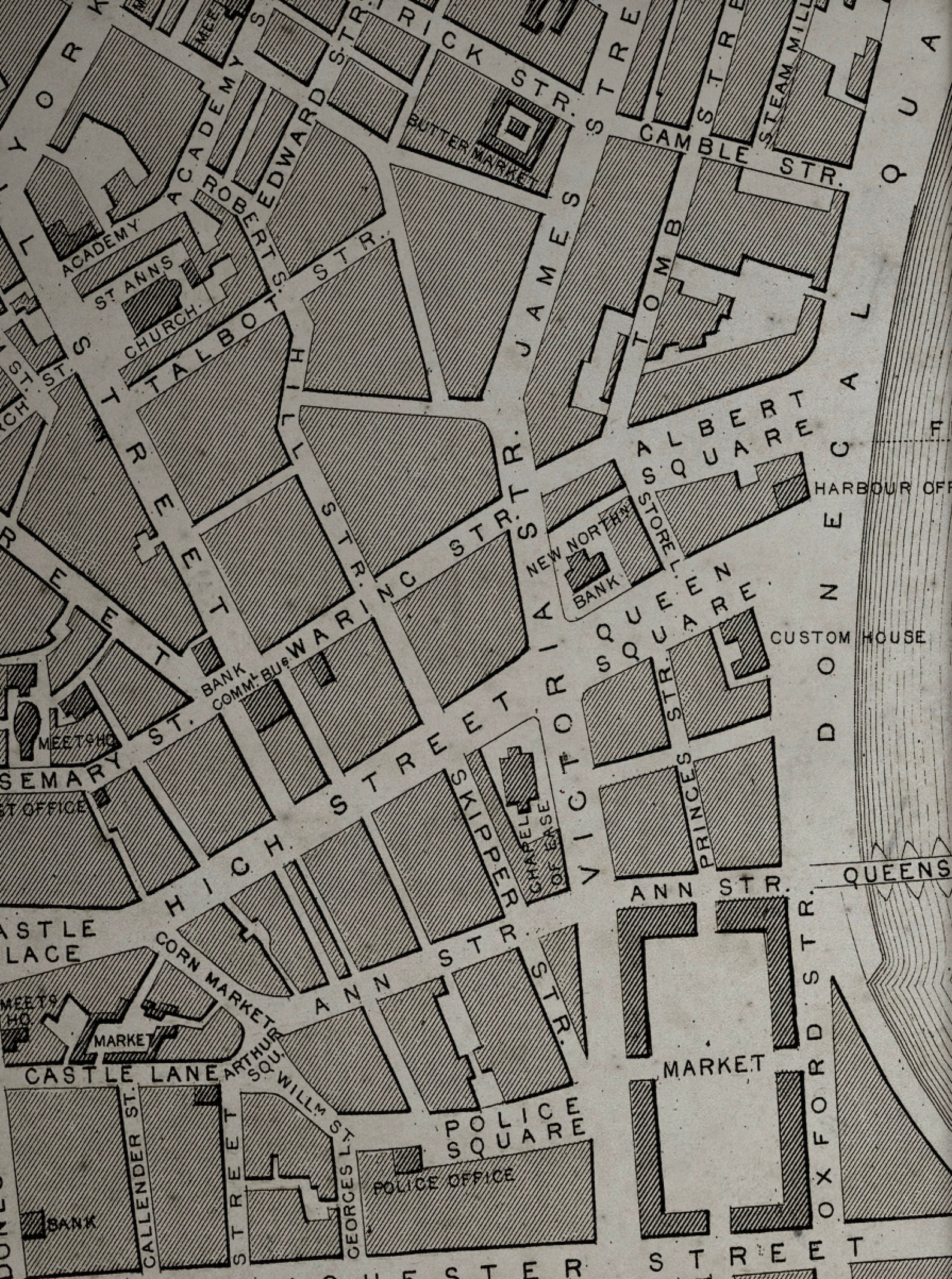 Belfast Map Vintage Map of Belfast Ireland Vintage Wall | Etsy