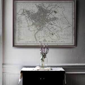 Rome Map, Vintage Map of Rome Italy, Framed Map Options, Antique Rome ...