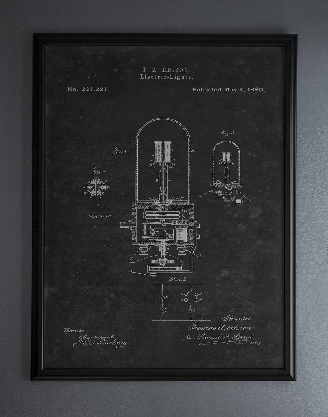 Edison Bulb Patent: Unframed Vintage Thomas Edison Bulb Patent Circa ...