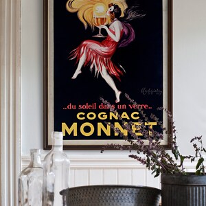 Cognac Monnet, Vintage Poster Art, Wall Art, Vintage Wall Art, Vintage ...