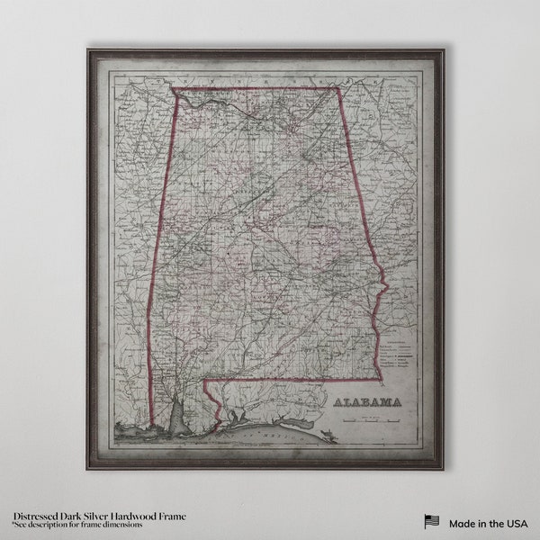 Alabama Map - Etsy