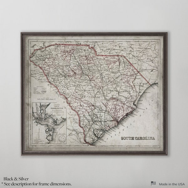 South Carolina Map - Etsy