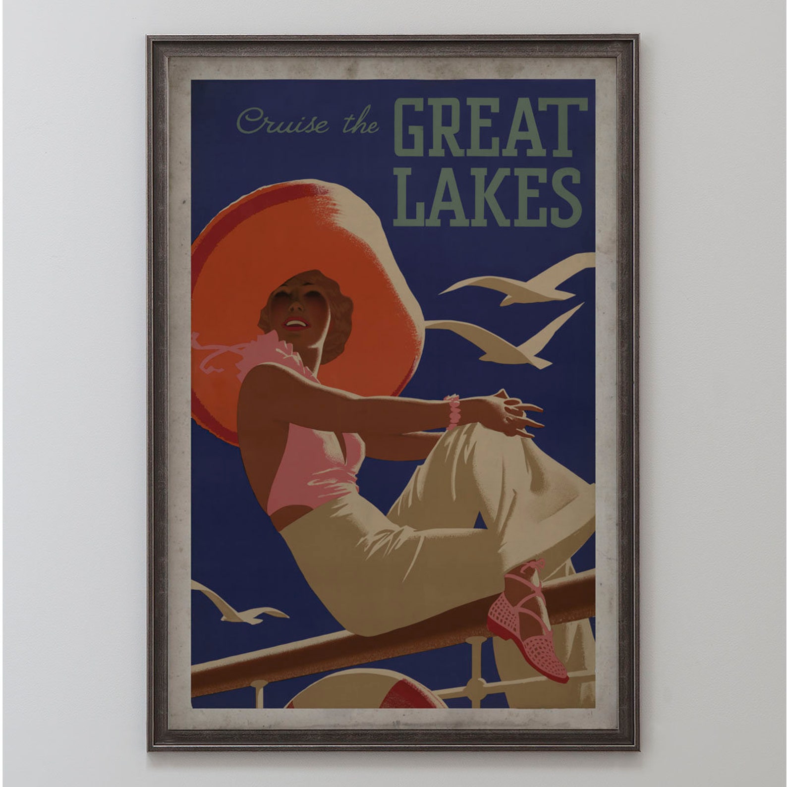 The Great Lakes Tourism Poster vintage Travel Poster Art - Etsy