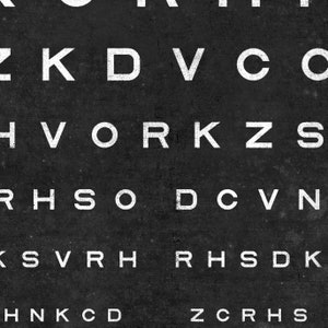 Vision Chart Sloan Vision Chart 20th Century Vintage Wall Decor - Etsy