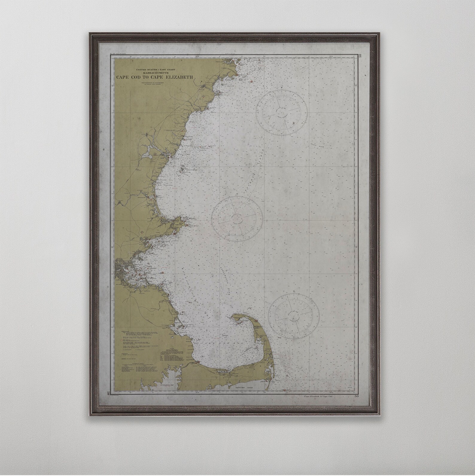 Cape Elizabeth to Cape Cod Nautical Map of New England - Etsy