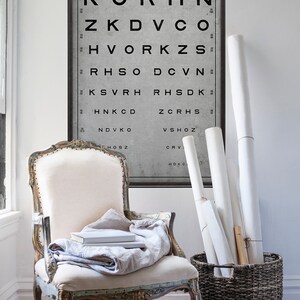 Vision Chart Sloan Vision Chart 20th Century Vintage Wall Decor - Etsy