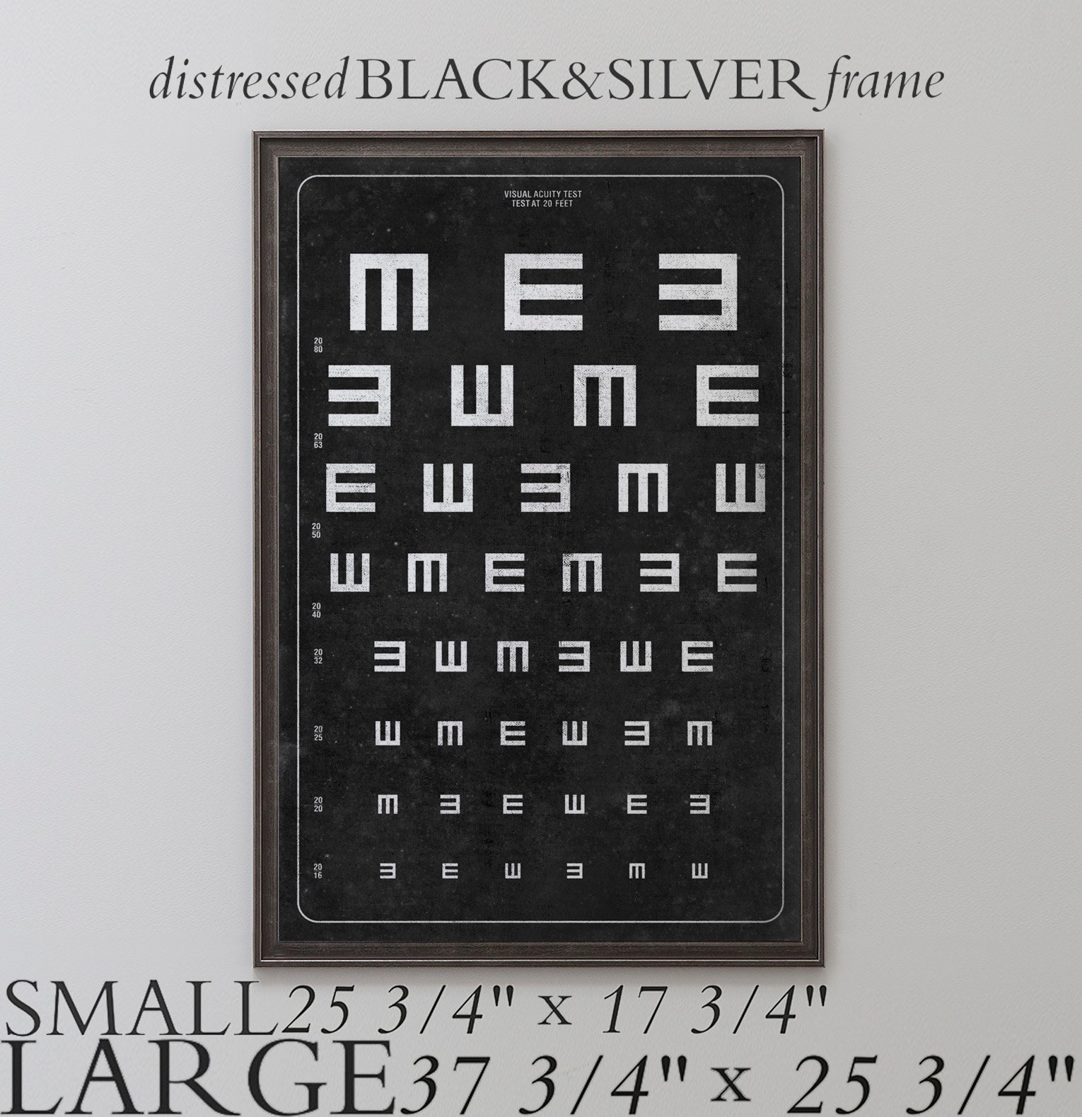 Vision Chart Tumbling e Vision Chart 20th | Etsy