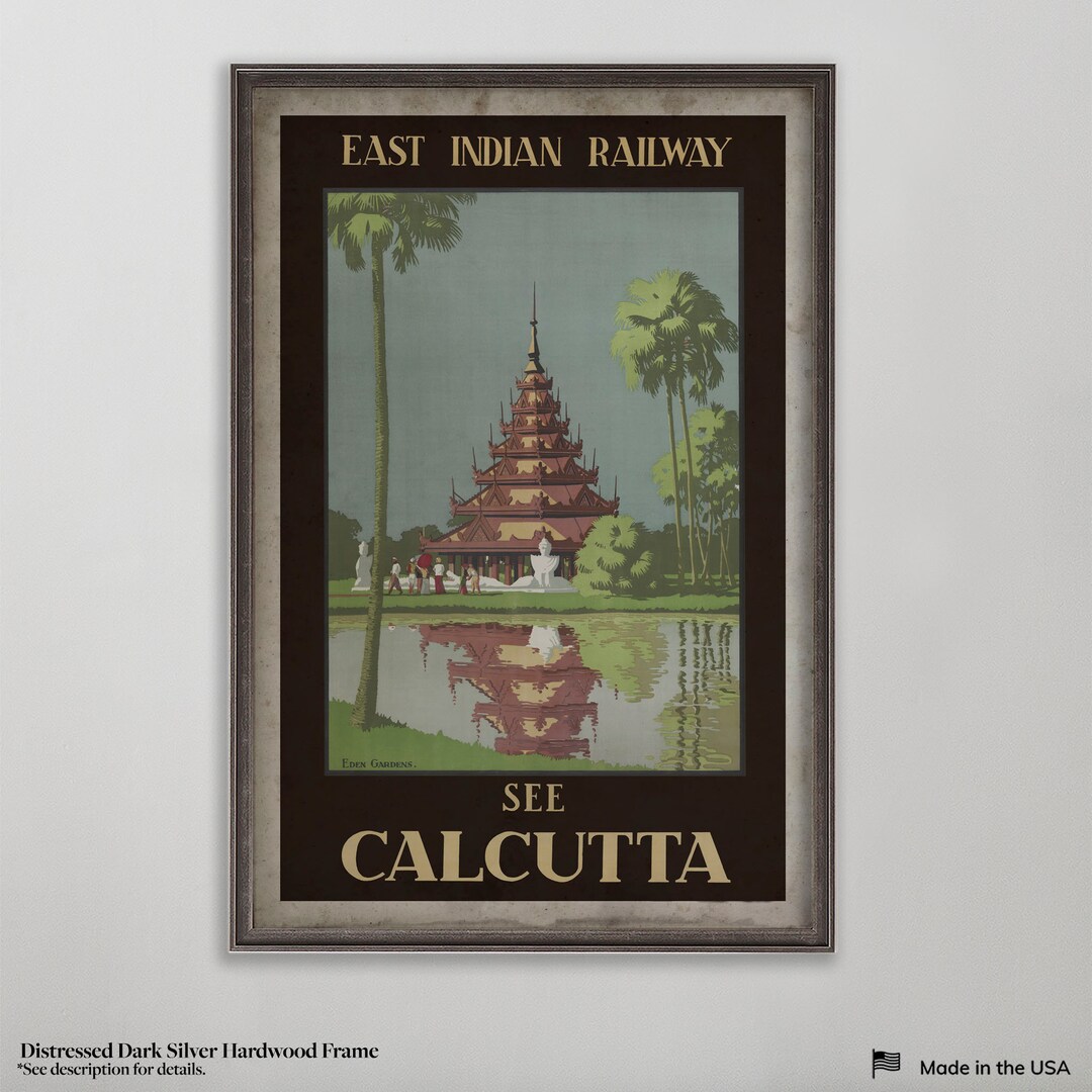 Calcutta Travel Poster, Vintage Indian Wall Art, Historic Calcutta ...