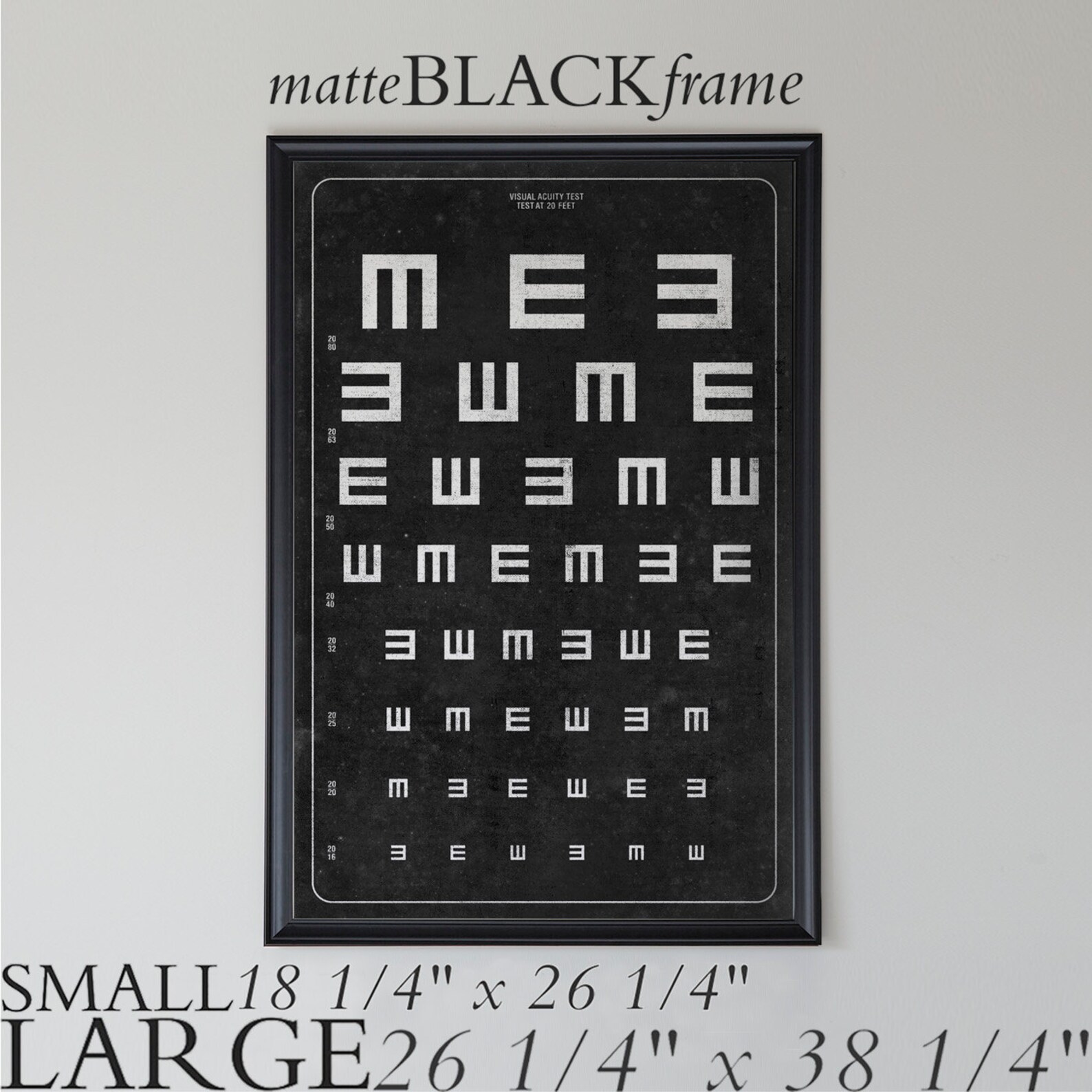 Vision Chart Tumbling e Vision Chart 20th - Etsy