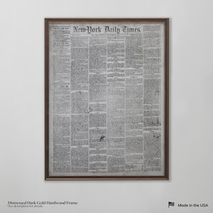Vintage New York Times Newspaper Print, Antique Newspaper Wall Decor ...