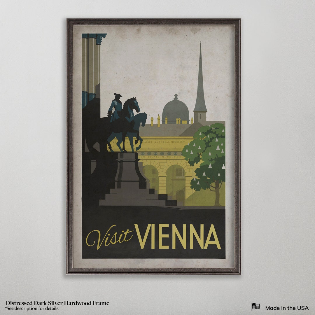 Vienna Travel Poster, Vintage Austrian City Art, Classic Vienna Tourism ...