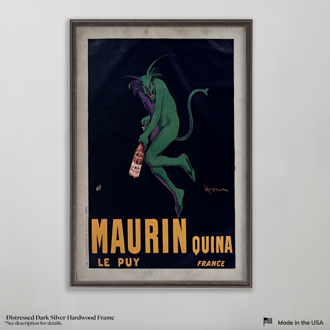 Bar Poster Art, French Absinthe Poster, Green Devil Vintage ...