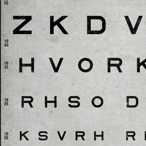 Vision Chart Sloan Vision Chart 20th Century Vintage Wall Decor - Etsy