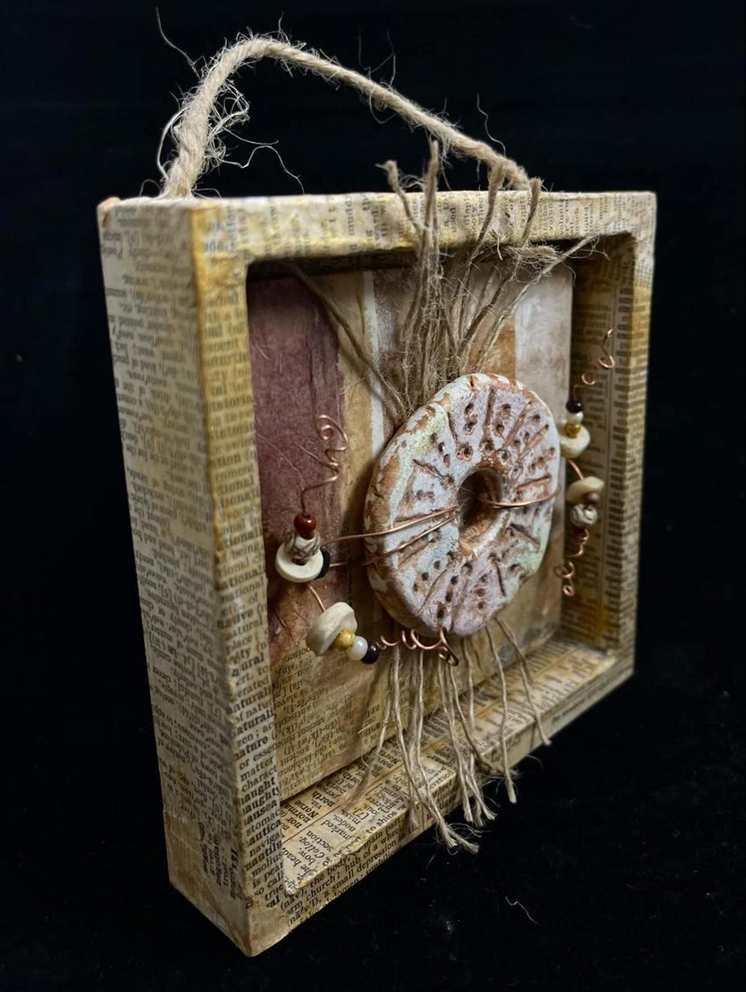 Mixed Media, Air Dry Clay, Torus-shaped Stone, Talisman, Shamanic ...