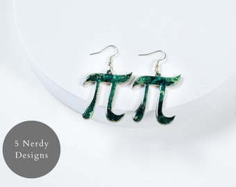 Resin Pi Earrings - Etsy