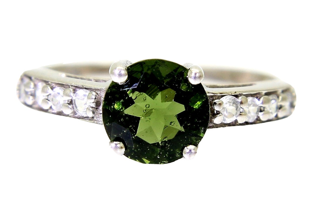 Verdelite Tourmaline 9ct White Gold Ring Size K ~ US 5 1/4 - Etsy