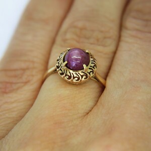 Vintage Star Ruby 14k Yellow Gold Ring Size K 1/2 ~ 5 1/2 - Etsy