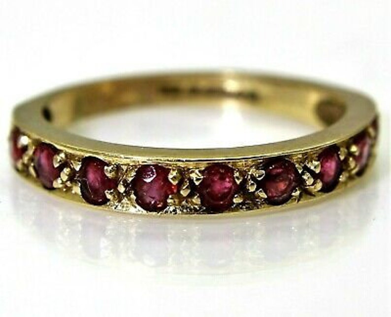 Pretty Ruby 9ct Yellow Gold Stacking Band Ring I 4 1/2 - Etsy