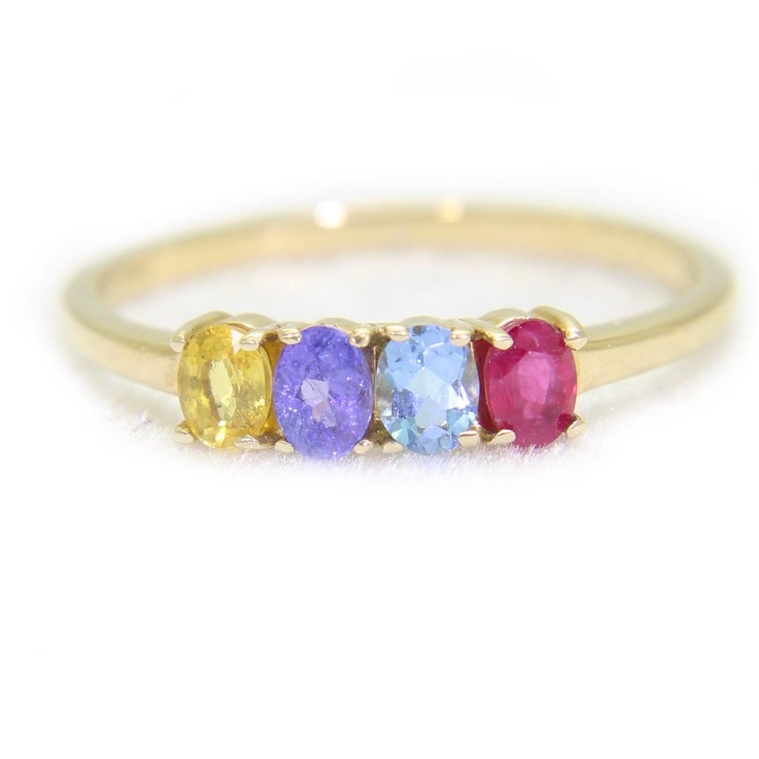 Stunning Acrostic STAR 9ct Yellow Gold Ring R 1/2 US 9 - Etsy