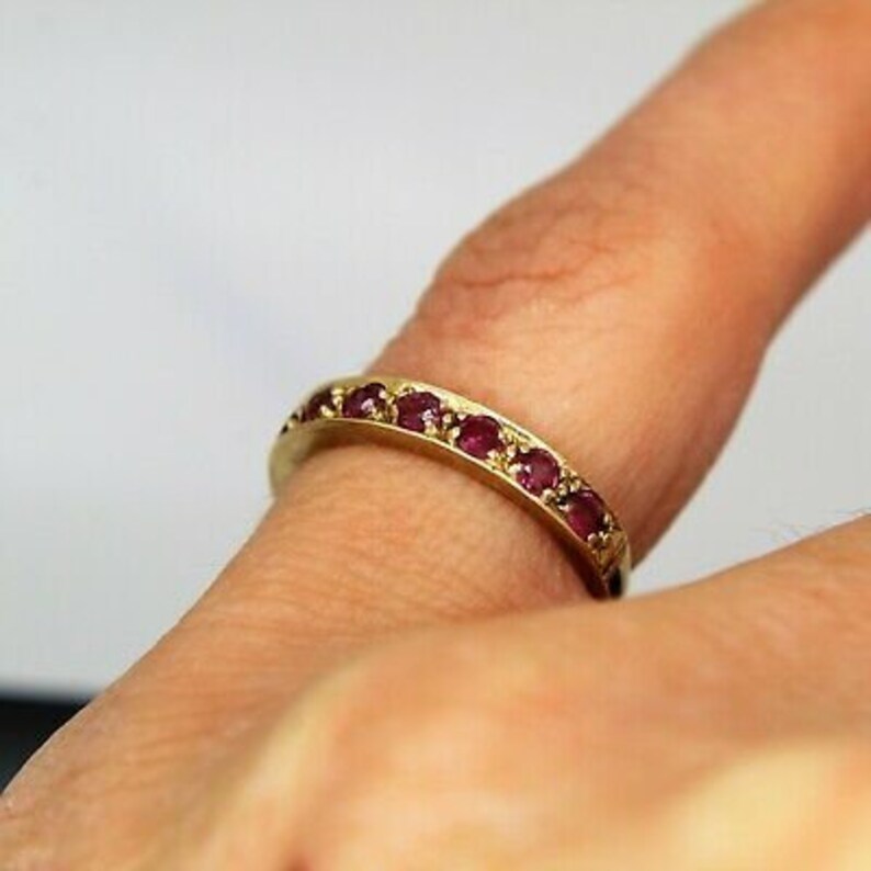 Pretty Ruby 9ct Yellow Gold Stacking Band Ring I 4 1/2 - Etsy
