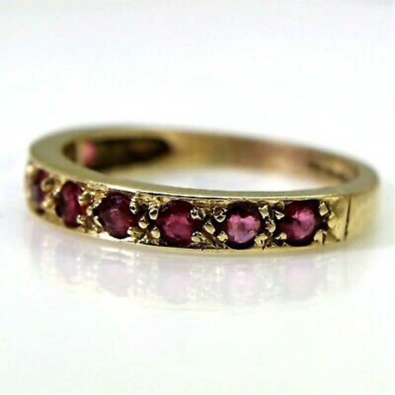 Pretty Ruby 9ct Yellow Gold Stacking Band Ring I 4 1/2 - Etsy