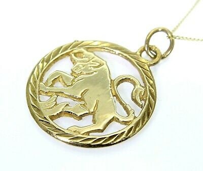 Taurus Zodiac Sign 9ct Yellow Gold Charm Pendant & 18 | Etsy