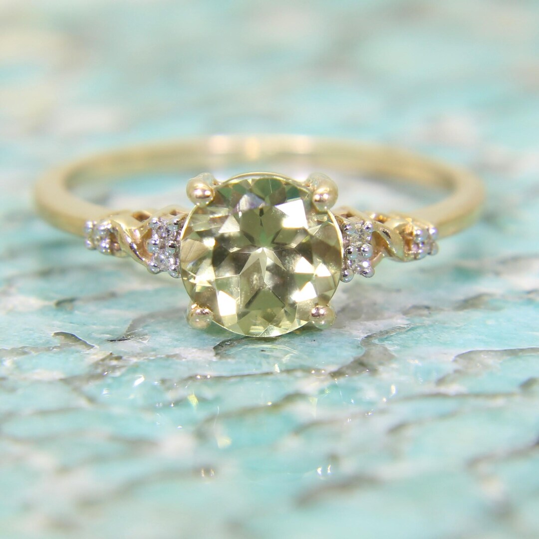 Pretty Zultanite & Diamond 9ct Yellow Gold Ring Size N 1/2 ~ 7 - Etsy