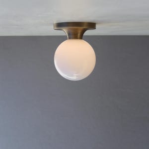 Glass Globe Flush Mount Ceiling Light Fixture - Modern Globe Lighting ...