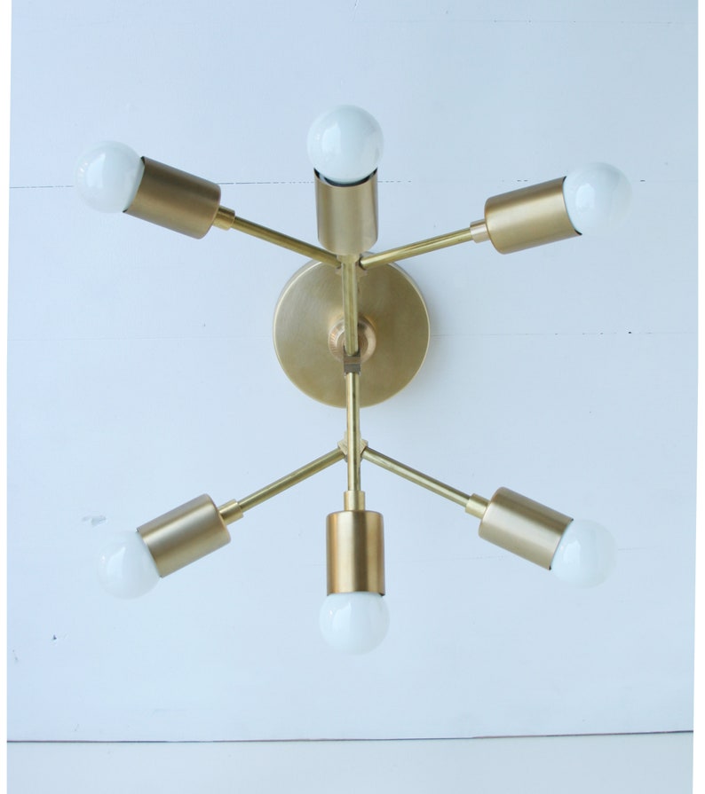 Brass Ceiling Light Modern Brass Light. Brass Chandelier | Etsy