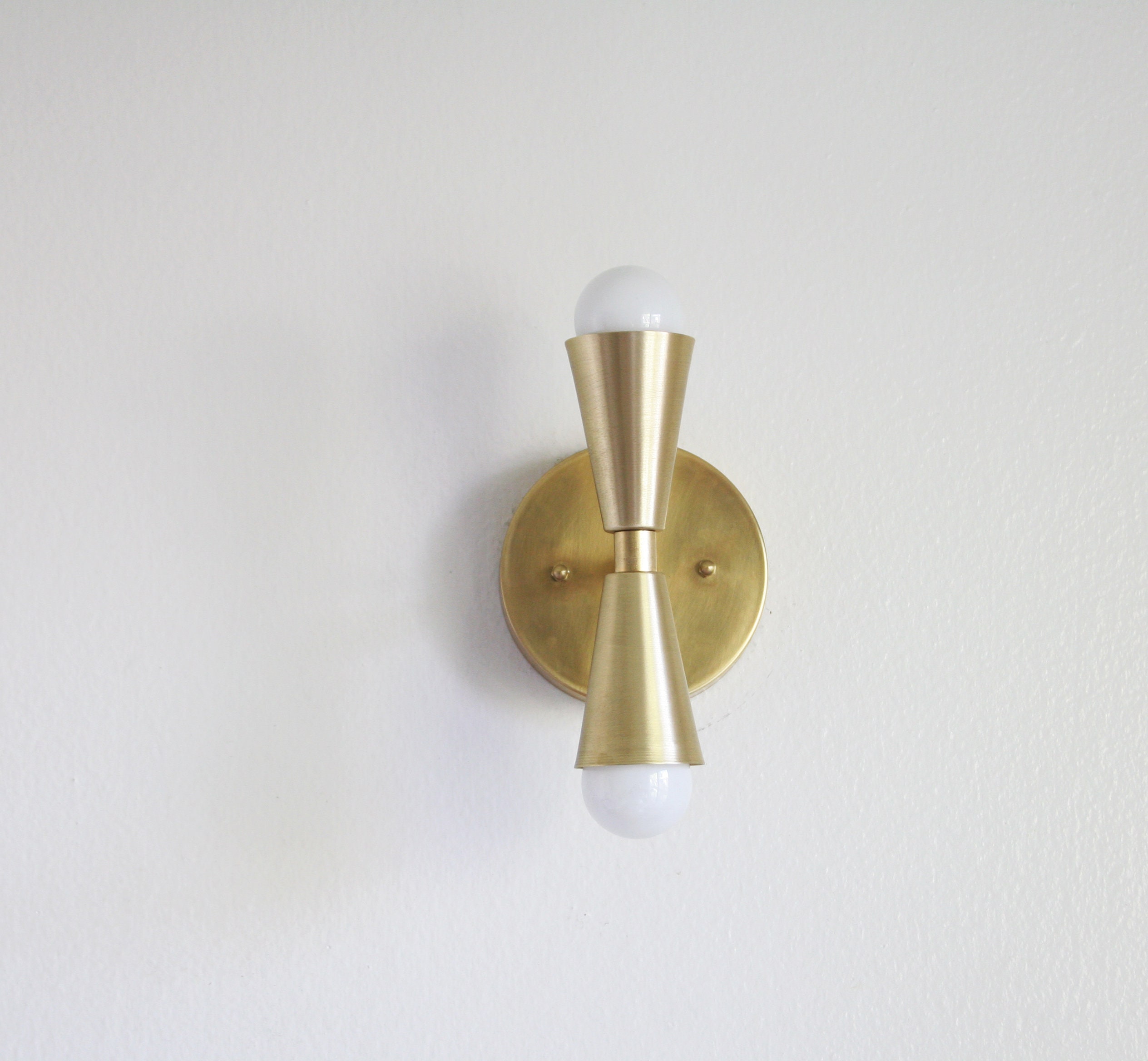 Solid Brass Wall Sconce Light - Minimal Sconce Light,modern Brass Light ...