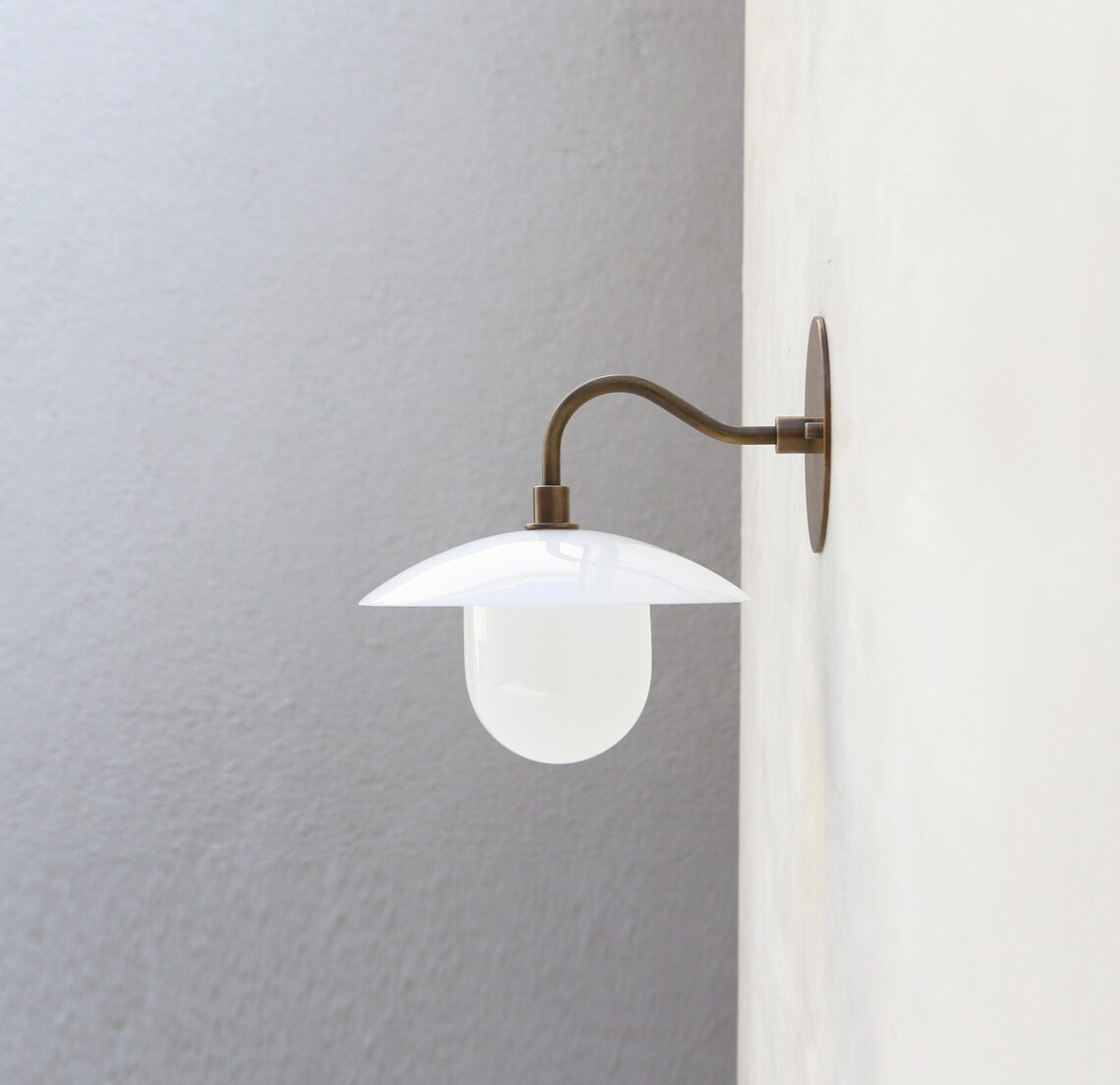 Brass Wall Sconce Light With Glass Shade-bathroom Vanity Light-minimal ...