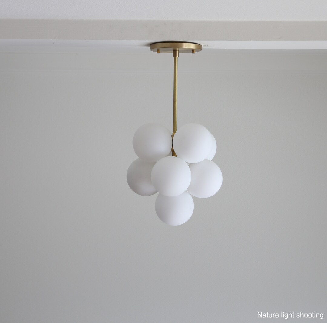 Small Grape Light, Ceiling Light, Mid Century Ceiling Light With White ...