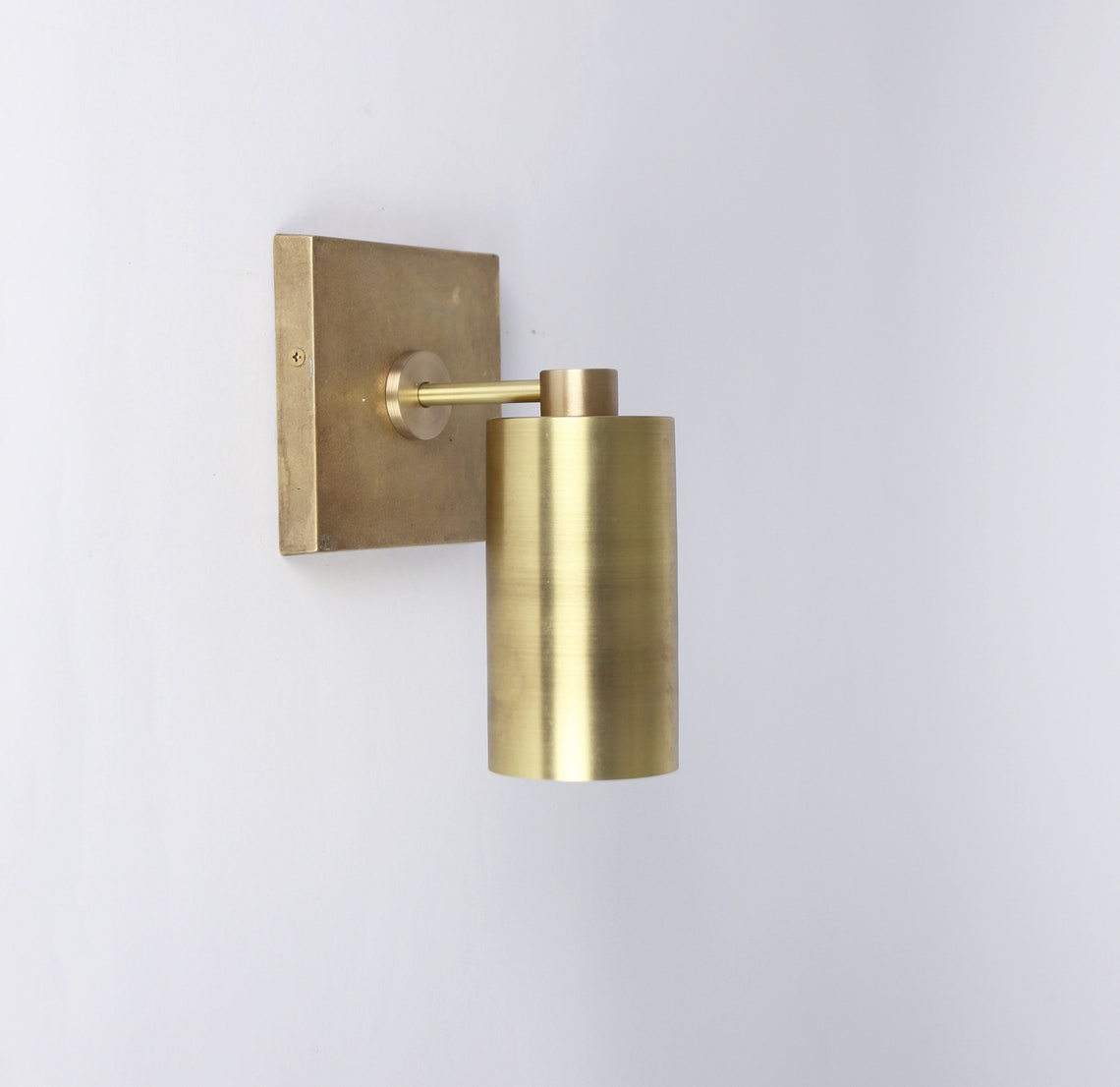 Brass Wall Sconce Light Modern Brass Light Mid Century Brass - Etsy