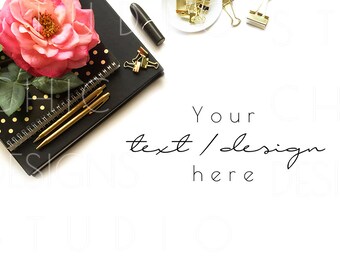 Styled Stock Photography Styled Desktop Pink and Gold | Etsy